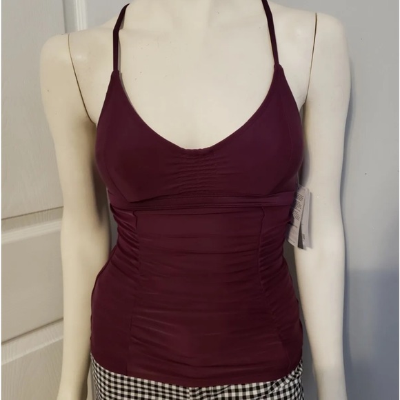 Athleta | Swim | Athleta Smocked Removable Cups Underwire Adjustable ...